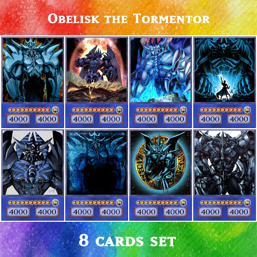 Obelisk the Tormentor (Anime Art) - 8 cards set - Yugioh Orica – Yugioh ...